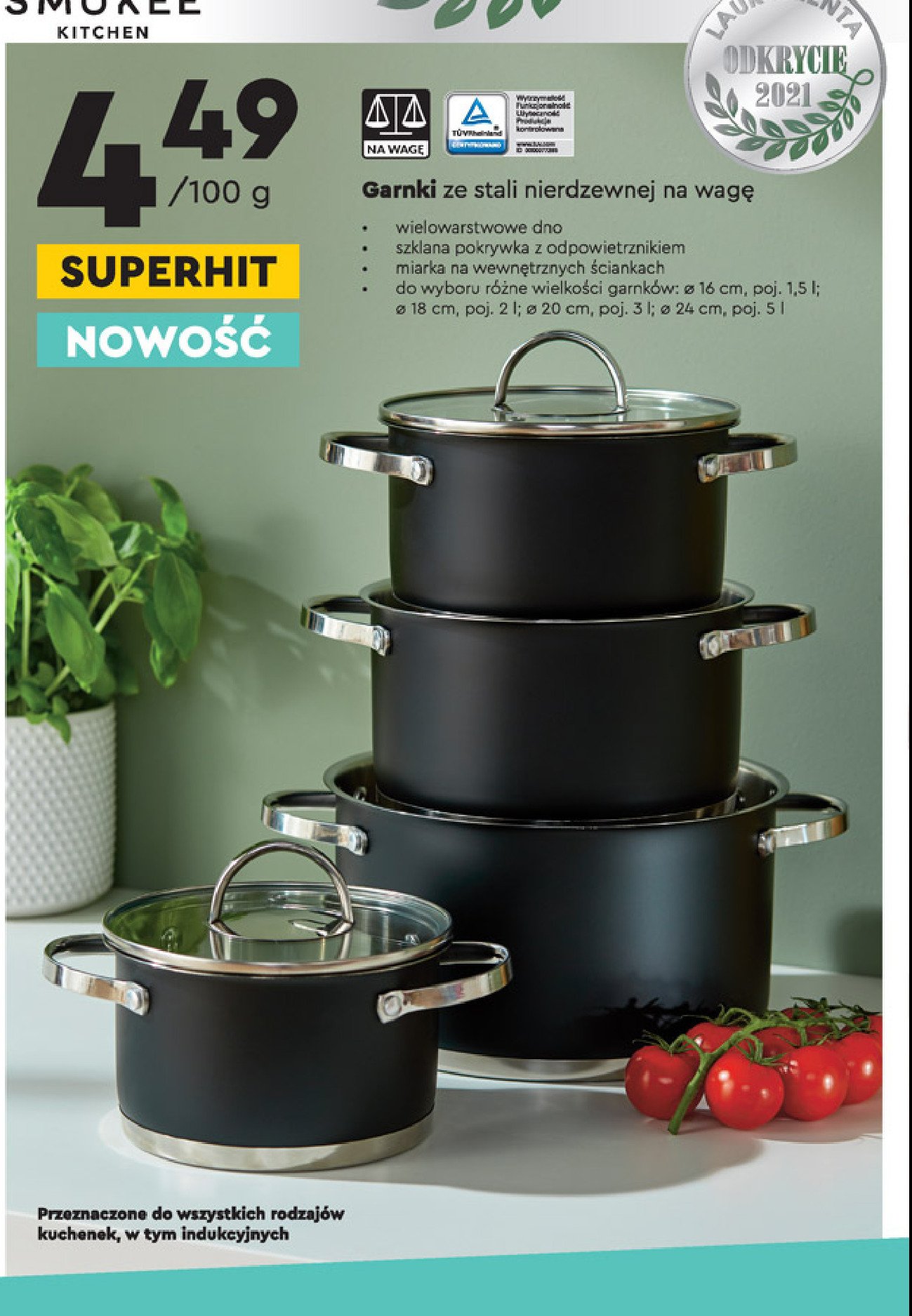 Garnki ze stali nierdzewnej Smukee kitchen - cena - promocje - opinie ...