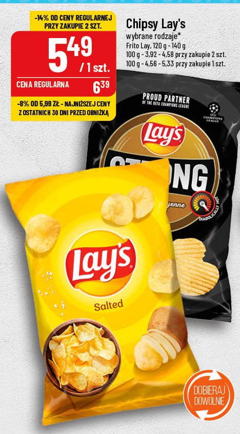 Chipsy ser & pieprz cayenne Lay's strong Frito lay lay's - cena ...
