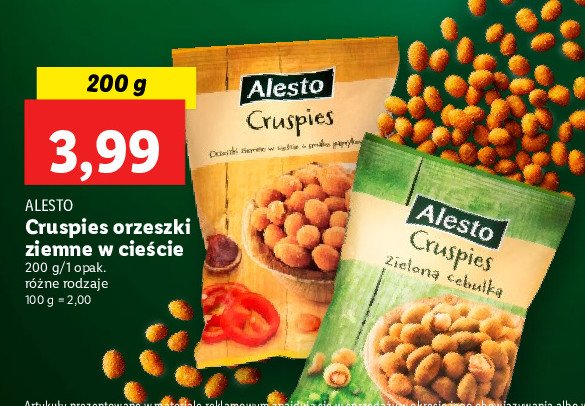 Orzechy ziemne w cieście papryka Alesto - cena - promocje - opinie - sklep | Blix.pl - Brak ofert