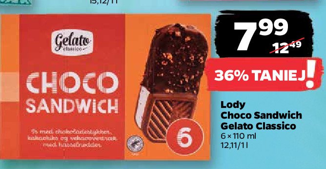 Lody choco sandwich Gelato classico - cena - promocje - opinie - sklep ...