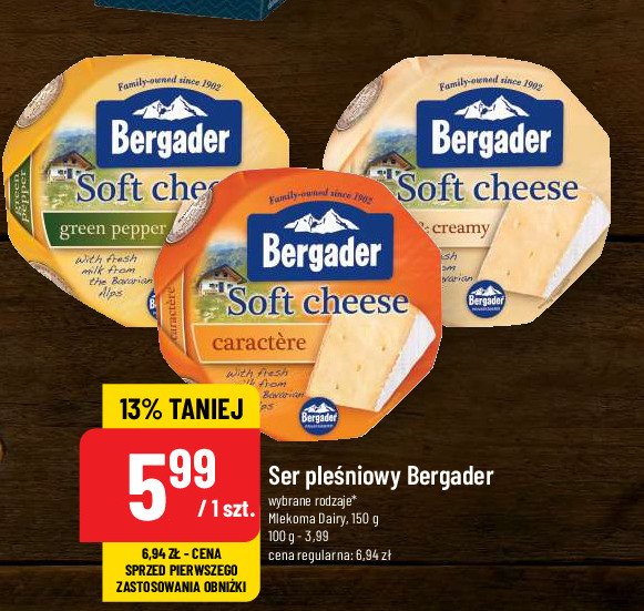 Ser mild & creamy Bergader soft cheese - cena - promocje - opinie ...