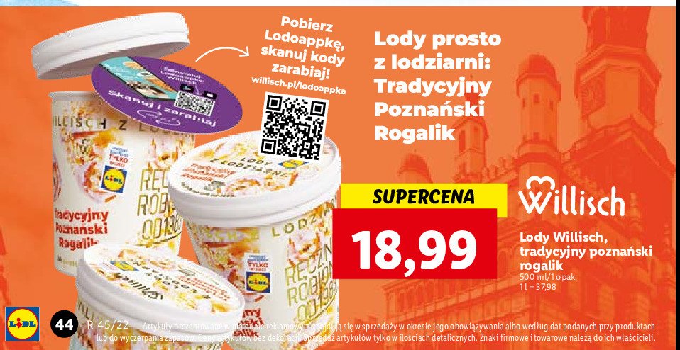 Lody tradycyjny poznański rogalik Willisch - cena - promocje - opinie ...