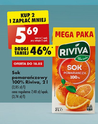 Riviva sok pomarańczowy - cena - promocje - sklepy - opinie | Blix.pl