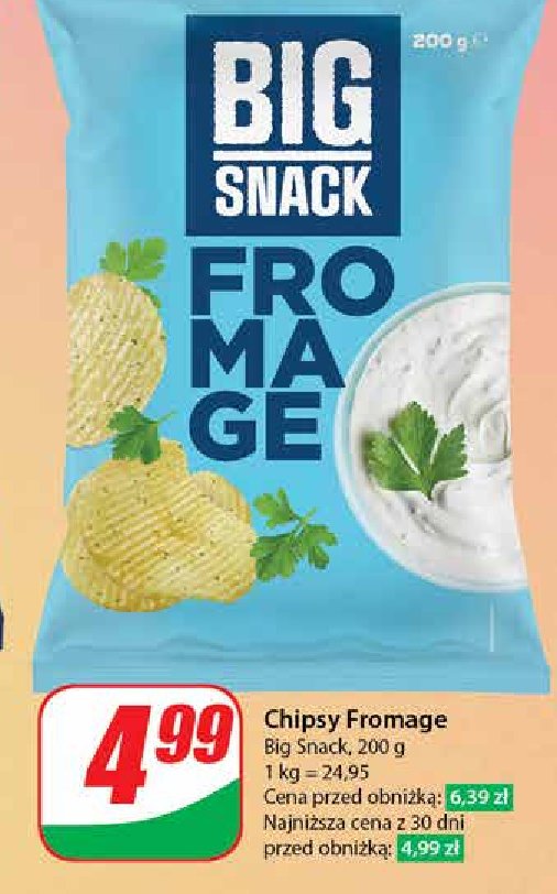 Chipsy fromage Big snack - cena - promocje - opinie - sklep | Blix.pl ...