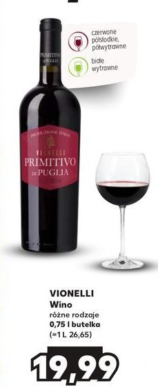 Wino półsłodkie Vionelli primitivo di puglia - cena - promocje - opinie ...