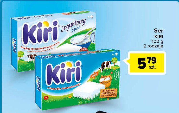 Serek jogurtowy Kiri - cena - promocje - opinie - sklep | Blix.pl