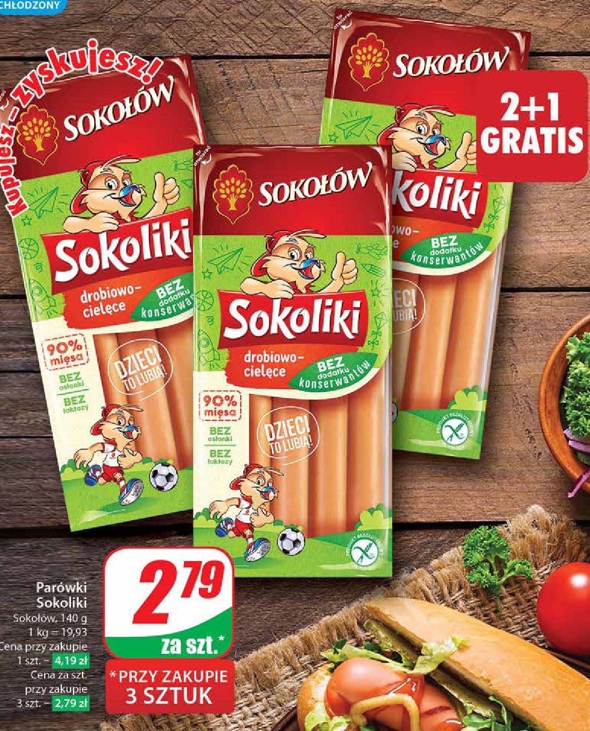 Parówki Sokołów sokoliki - cena - promocje - opinie - sklep | Blix.pl
