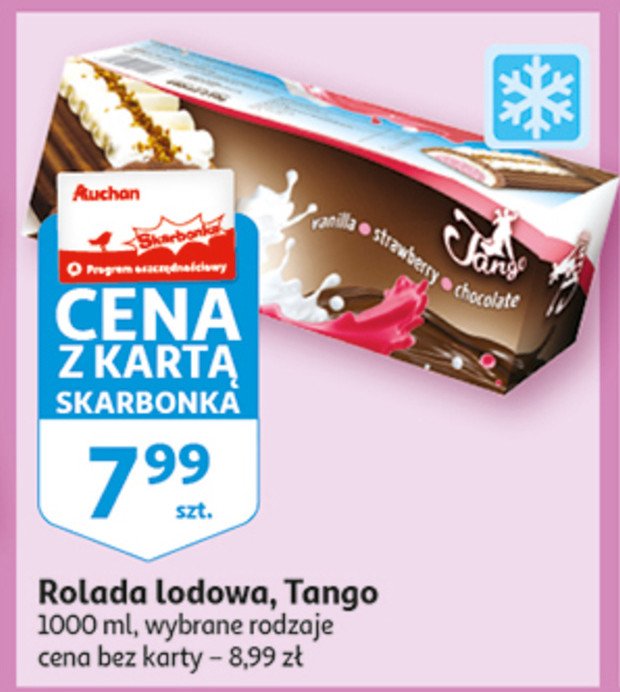 Rolada lodowa czekolada, wanilia, truskawka Tango lody Tango (lody ...