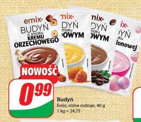 Budyń o smaku gumy balonowej Emix - cena - promocje - opinie - sklep ...