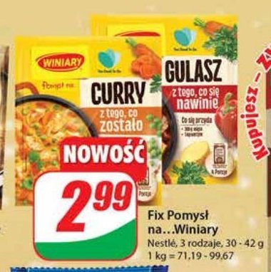 Curry z tego co zostało Winiary pomysł na ... - cena - promocje ...