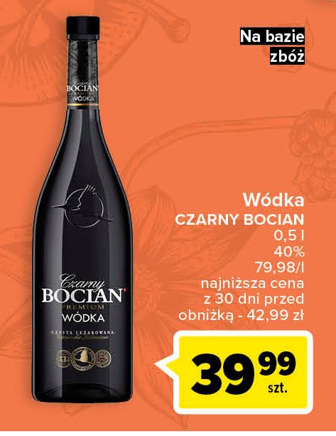 Wódka Czarny bocian vodka - cena - promocje - opinie - sklep | Blix.pl ...