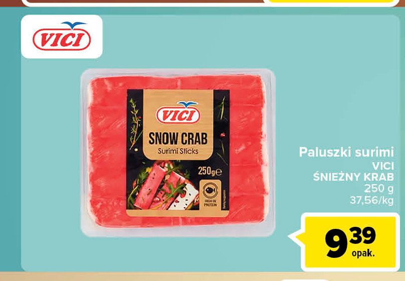 Paluszki surimi snow crab Vici - cena - promocje - opinie - sklep | Blix.pl - Brak ofert