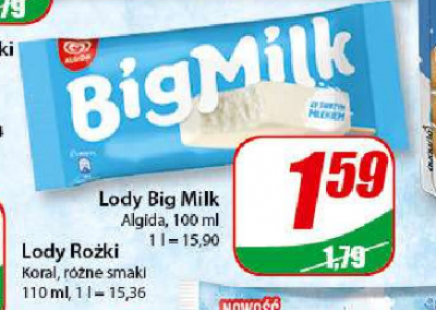 Lód śmietankowy Algida big milk - cena - promocje - opinie - sklep ...
