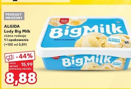 Lody śmietankowe Algida big milk - cena - promocje - opinie - sklep ...
