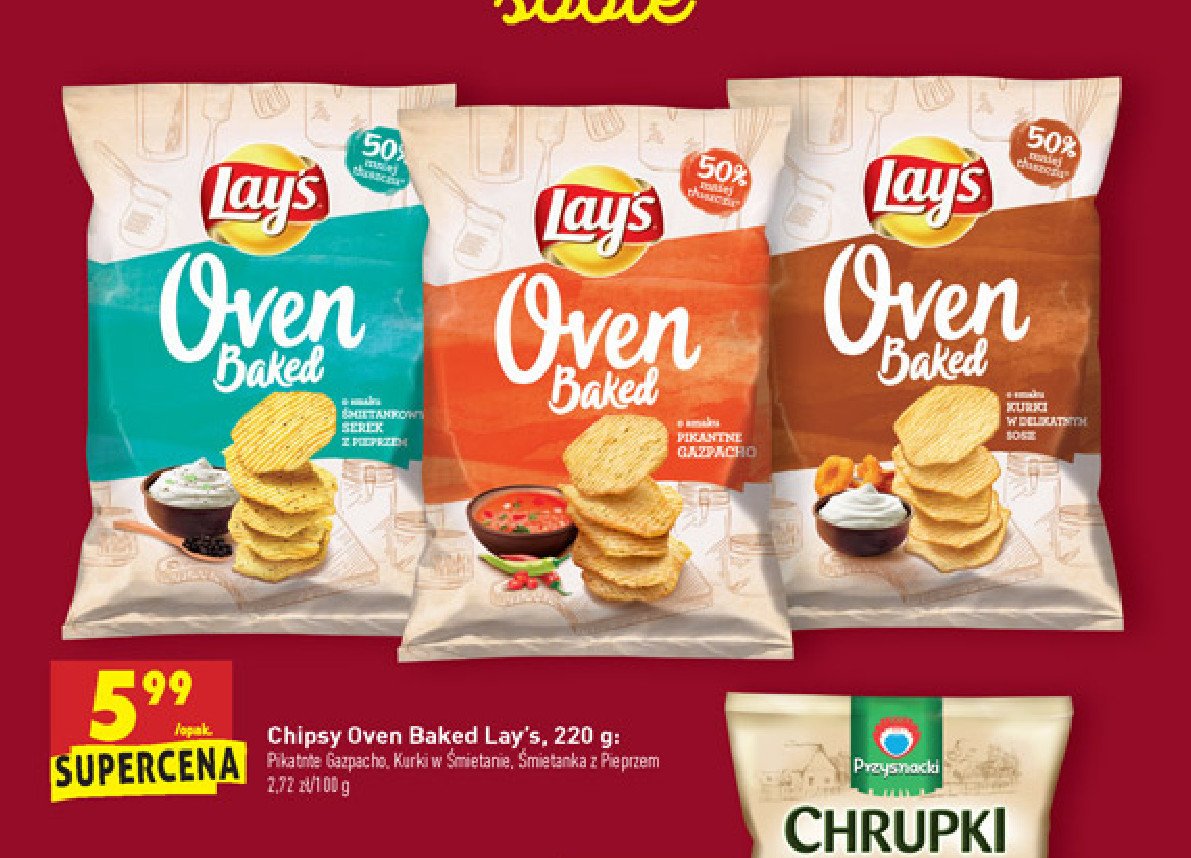 Chipsy pikantne gazpacho Lay's oven baked (prosto z pieca) Frito lay ...