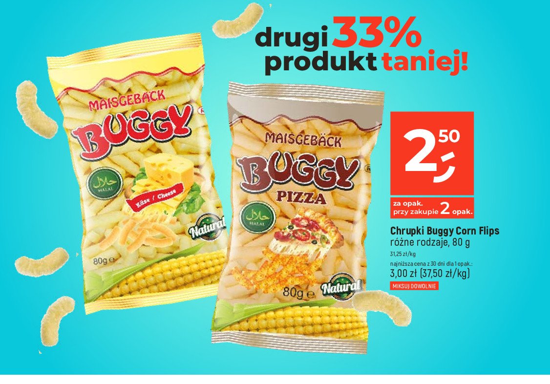 Chrupki kukurydziane serowe Buggy corn flips - cena - promocje - opinie ...
